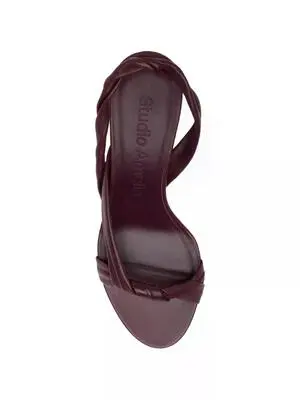 Studio Amelia Siena Braided Slingback Sandals - Red