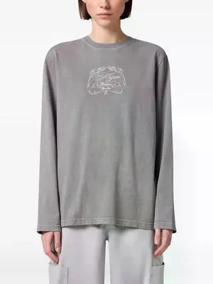 MSGM Embroidered Long-sleeve T-shirt