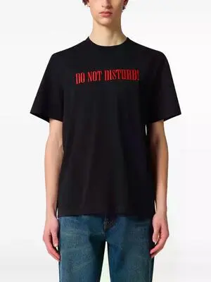 MSGM Slogan-embroidered T-shirt