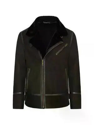 BIGARDINI Jordan Shearling-collar Leather Coat