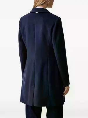 FRACOMINA Ring-detail Notched-lapel Coat - Blue