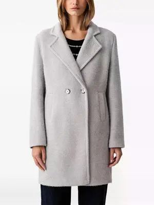 FRACOMINA Notched-lapel Double-breasted Coat - Grey