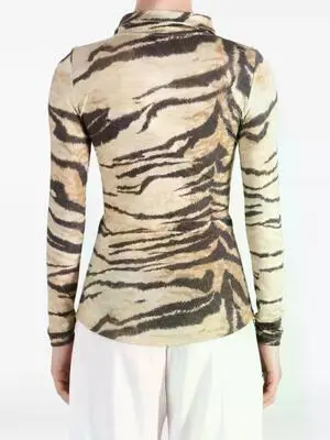 BASERANGE Tiger-print Long-sleeve Shirt