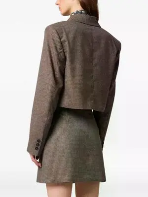 MSGM Check-pattern Cropped Jacket
