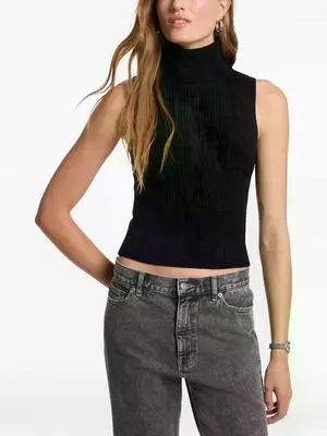 Michael Kors Ribbed Roll-neck Sleeveless Top