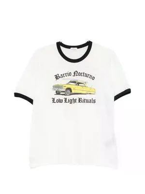 SECOND / LAYER Graphic-print Ringer T-shirt