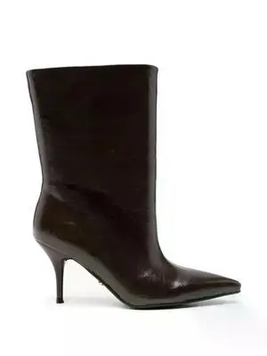 TWENTY FOURHAITCH Unuk Pointed-toe Stiletto-heel Boots - Brown