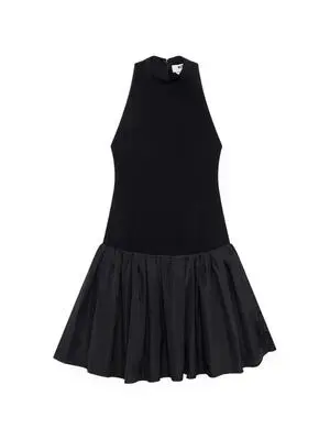 MSGM Halterneck Pleated Midi Dress