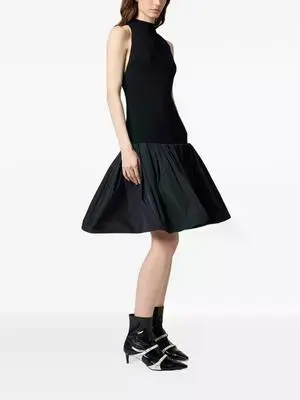 MSGM Halterneck Pleated Midi Dress