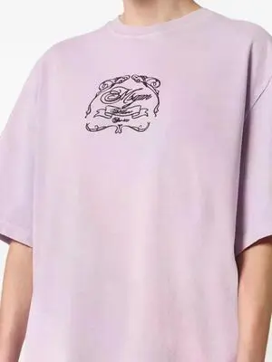 MSGM Embroidered Logo Oversized-fit T-shirt