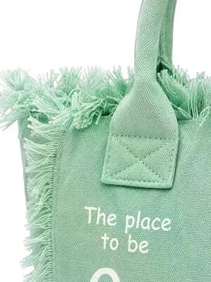 MC2 SAINT BARTH Fringed Logo-print Tote Bag
