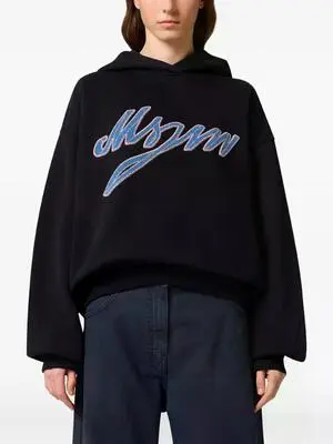 MSGM Logo Patch Oversized Hoodie