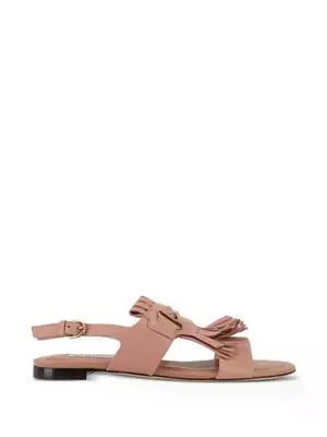 TOD'S T Timeless Fringed-details Sandals - Pink