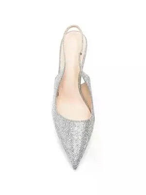 TWENTY FOURHAITCH Hivera Crystal-embellished Slingback Pumps