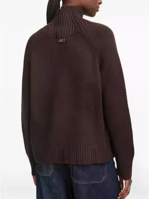 Michael Kors Ribbed-knit Raglan-sleeve Sweater