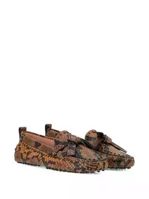 TOD'S Animal-print Loafers