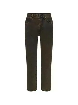 FRAME The Hang Acid-wash Straight-leg Jeans