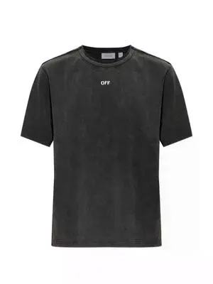 Off-White Logo-print Cotton T-shirt - Grey