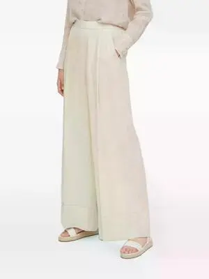 BENETTON Elasticated-waist Palazzo Pants - Neutrals