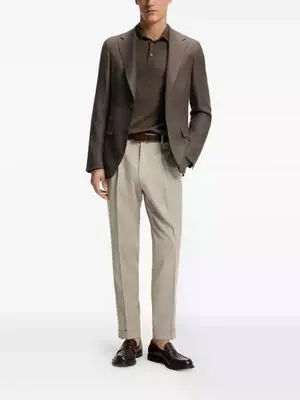 BOSS Pleated Turn-up Tailored Trousers