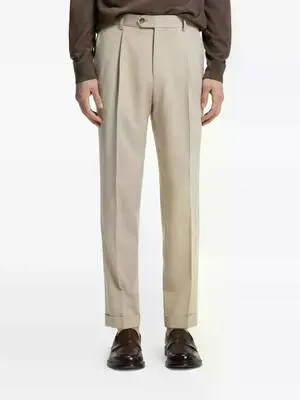 BOSS Pleated Turn-up Tailored Trousers