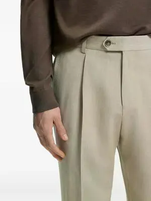 BOSS Pleated Turn-up Tailored Trousers