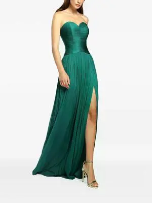 CRISTALLINI Nova Pleated Silk Maxi Dress