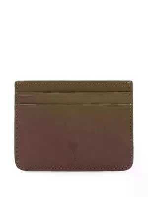 AMI Paris Cowhide Leather Card Holder With De Coeur
