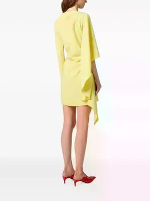 MSGM Asymmetric Draped Mini Dress