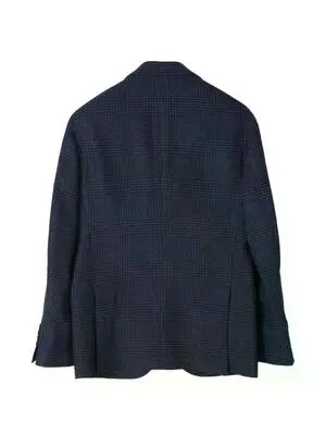 Brunello Cucinelli Prince Of Wales Check Single-breasted Blazer - Blue