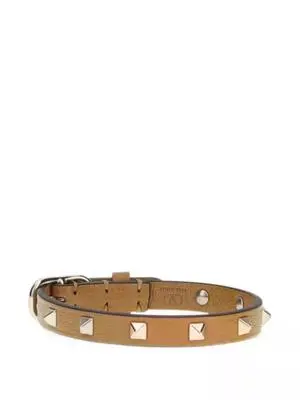 Valentino Garavani Rockstud Spike Leather Bracelet - Neutrals