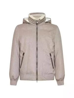 Brunello Cucinelli Hooded Wool Jacket - Neutrals