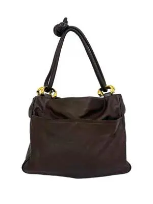 Loewe 20th Century Leather Anagram Tote Bag - Brown