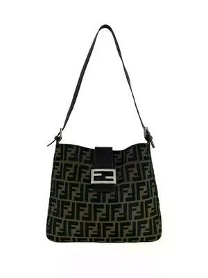Fendi 1990-2010 Zucca Canvas Shoulder Bag - Brown