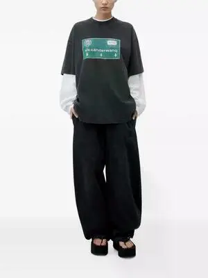 Alexander Wang Street Sign Graphic T-shirt - Black
