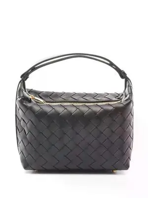 Bottega Veneta Mini Nappa Intrecciato Wallace Handbag - Black