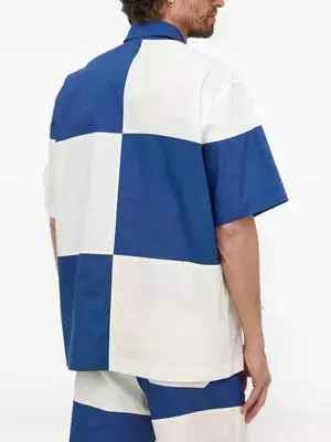 BENETTON Checked-pattern Buttoned Shirt - Blue