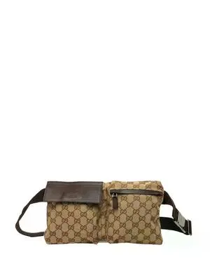 Gucci 2000-2015 Gg Canvas Double Pocket Belt Bag - Neutrals