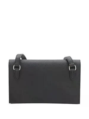 Hermès 2025 Epsom Hermesnap Wallet On Strap Crossbody Bag - Black