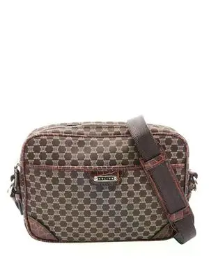 Celine 1980-1990 Macadam Canvas Crossbody Bag - Brown