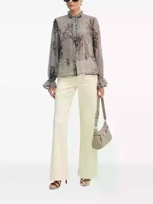 MORGAN Ruffled Floral Print Blouse