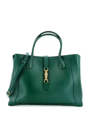 Gucci Jackie 1961 Leather Large Tote Bag - Green