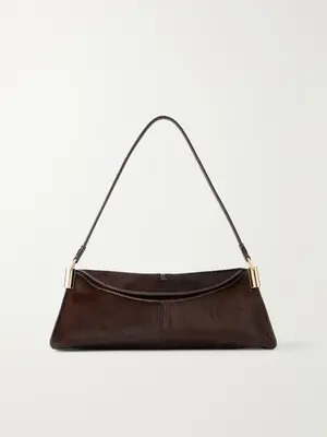 Balmain Pony-hair And Leather Shoulder Bag