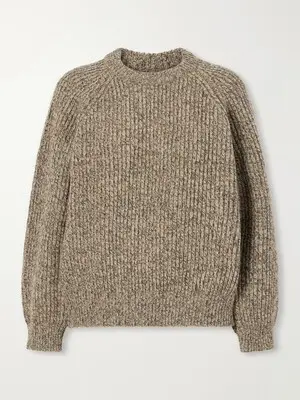 Daughter Ribbed Mélange Wool Sweater - Brown