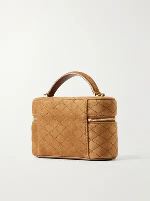 Saint Laurent Gaby Quilted Suede Shoulder Bag