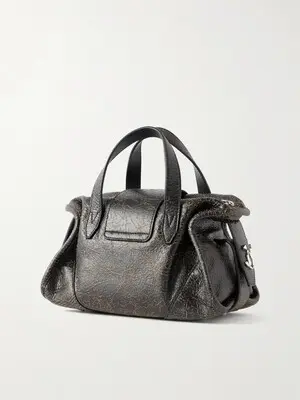 JIMMY CHOO Bar Filo Mini Crinkled Leather Tote
