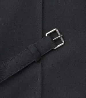 Dries Van Noten Folded Waist Straight Leg Trousers - Black