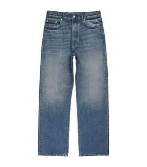 Dries Van Noten Straight Leg Jeans With Whiskering