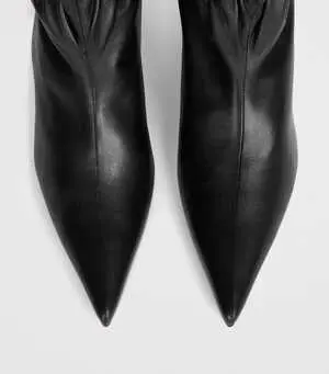 Balmain Lambskin Sphynx Ankle Boots