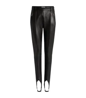 Balmain Lambskin Stirrup Trousers